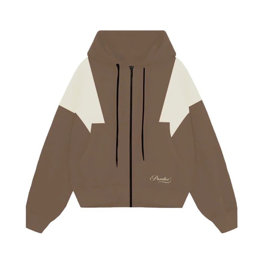 Áo hoodie zip blockcore nỉ 2 da form rộng unisex pandax polime