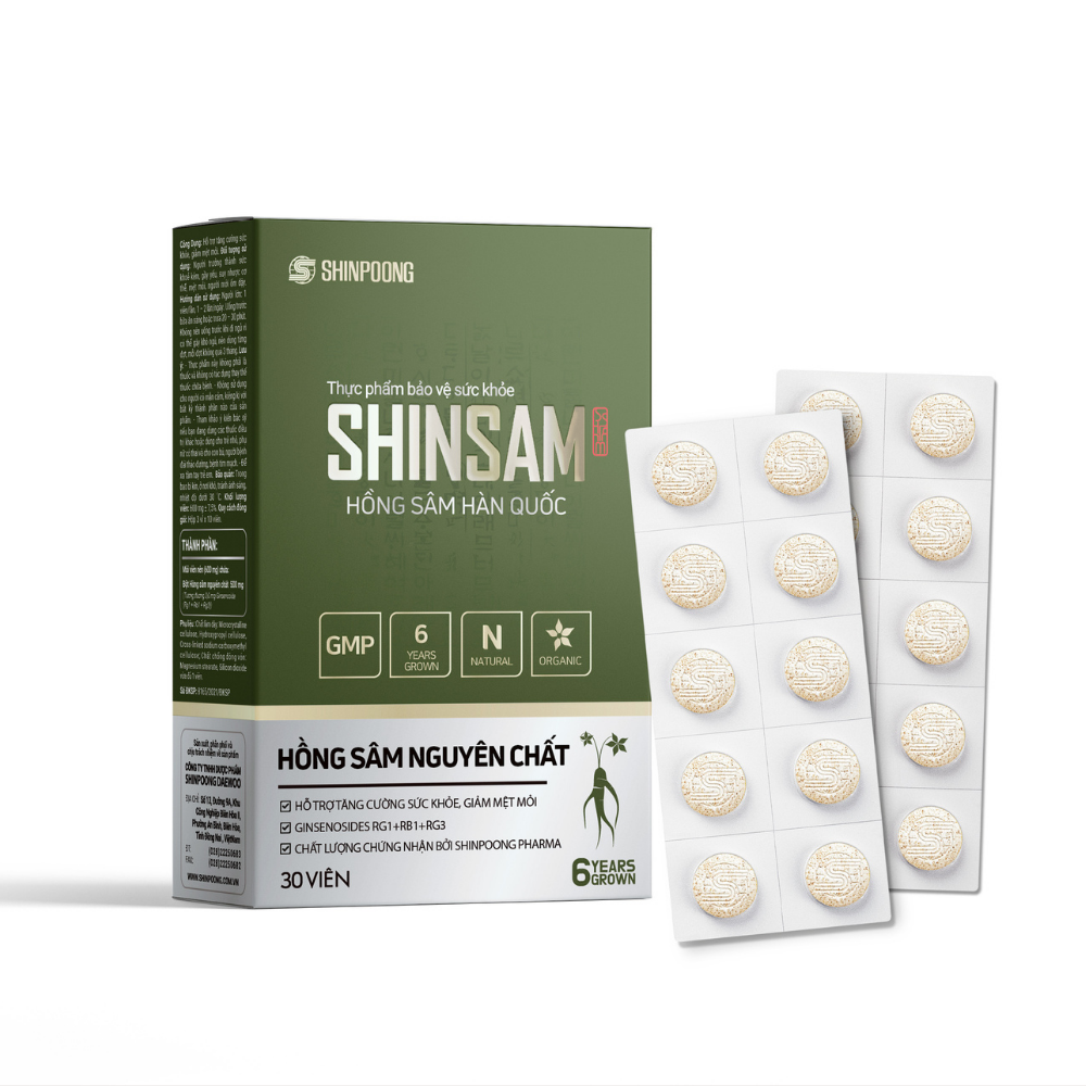 Viên Uống Hồng Sâm Hàn Quốc 6 Năm Tuổi SHINSAM Korean Red Ginseng 30 V ...