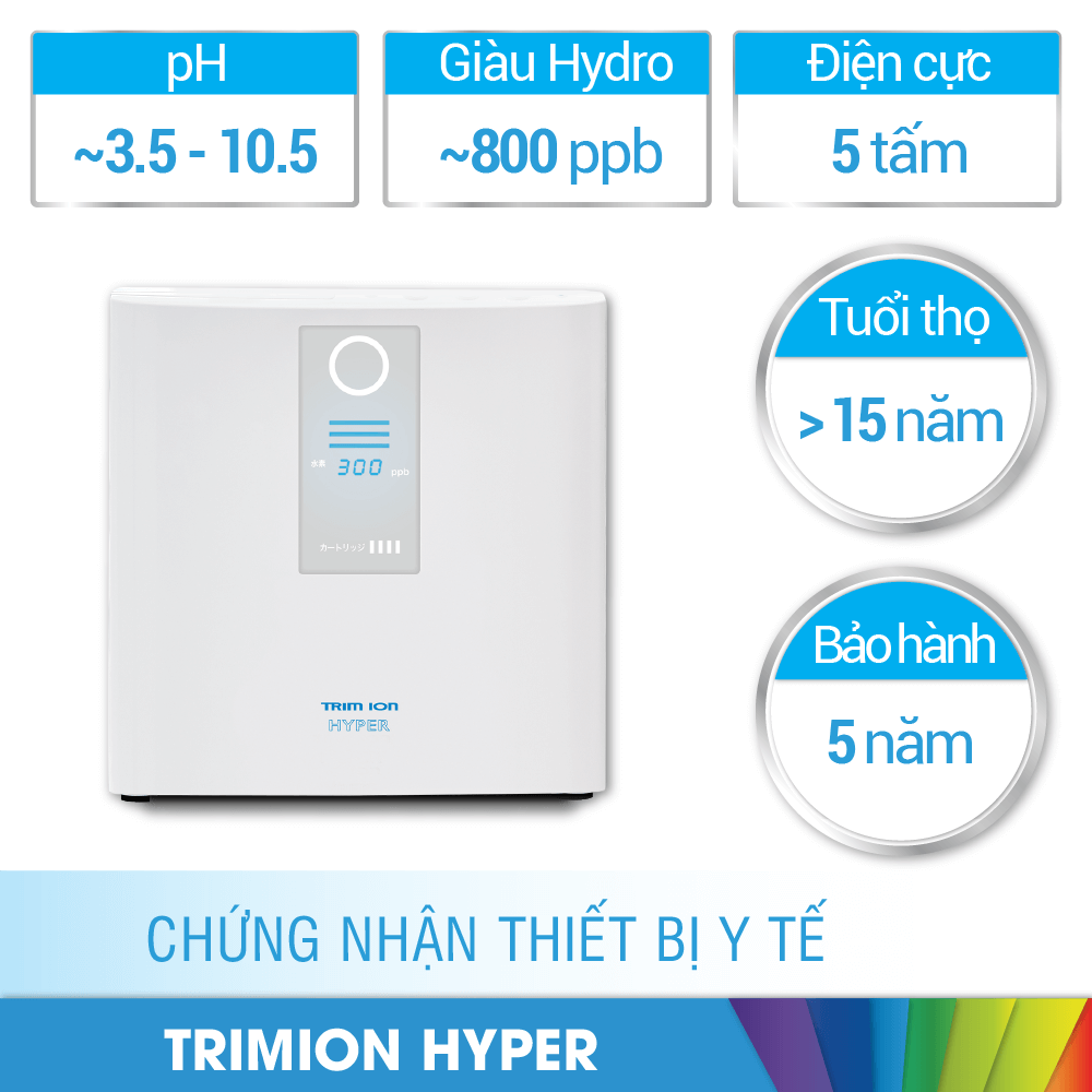 ( New có VAT ) Trim ion Hyper có 5 điện cực máy lọc nước tạo kiềm made ...