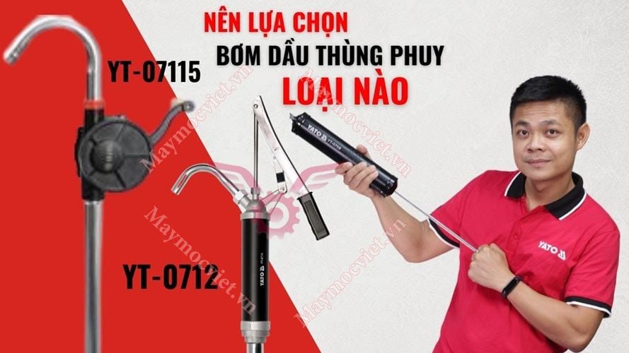 Bơm dầu nhớt quay tay YATO YT 07115 – Vinmax- maymocviet.vn