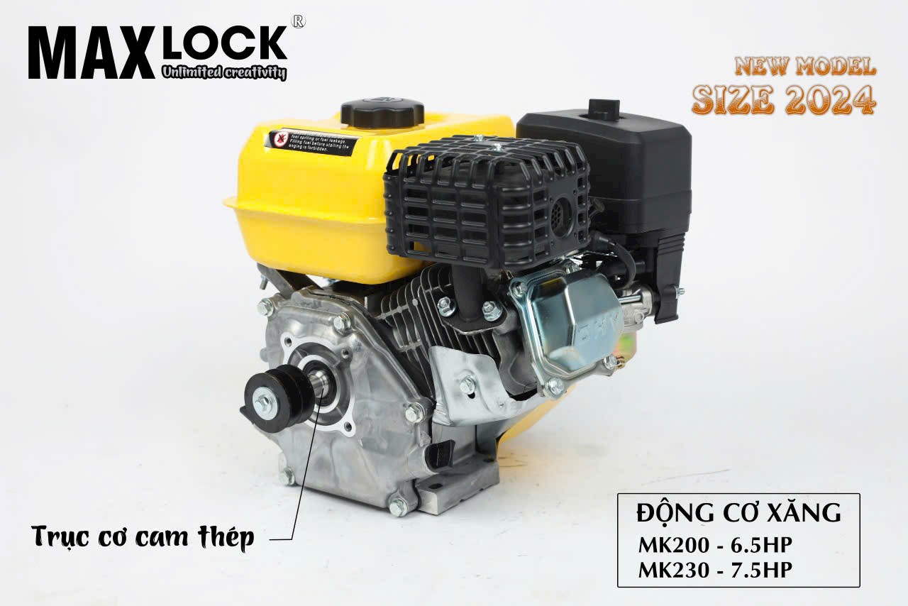 Máy nổ chạy xăng Maxlock MK200 6.5HP – Vinmax- maymocviet.vn