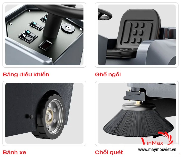 Xe quét rác ngồi lái Kumisai KMS-S5 – Vinmax- maymocviet.vn