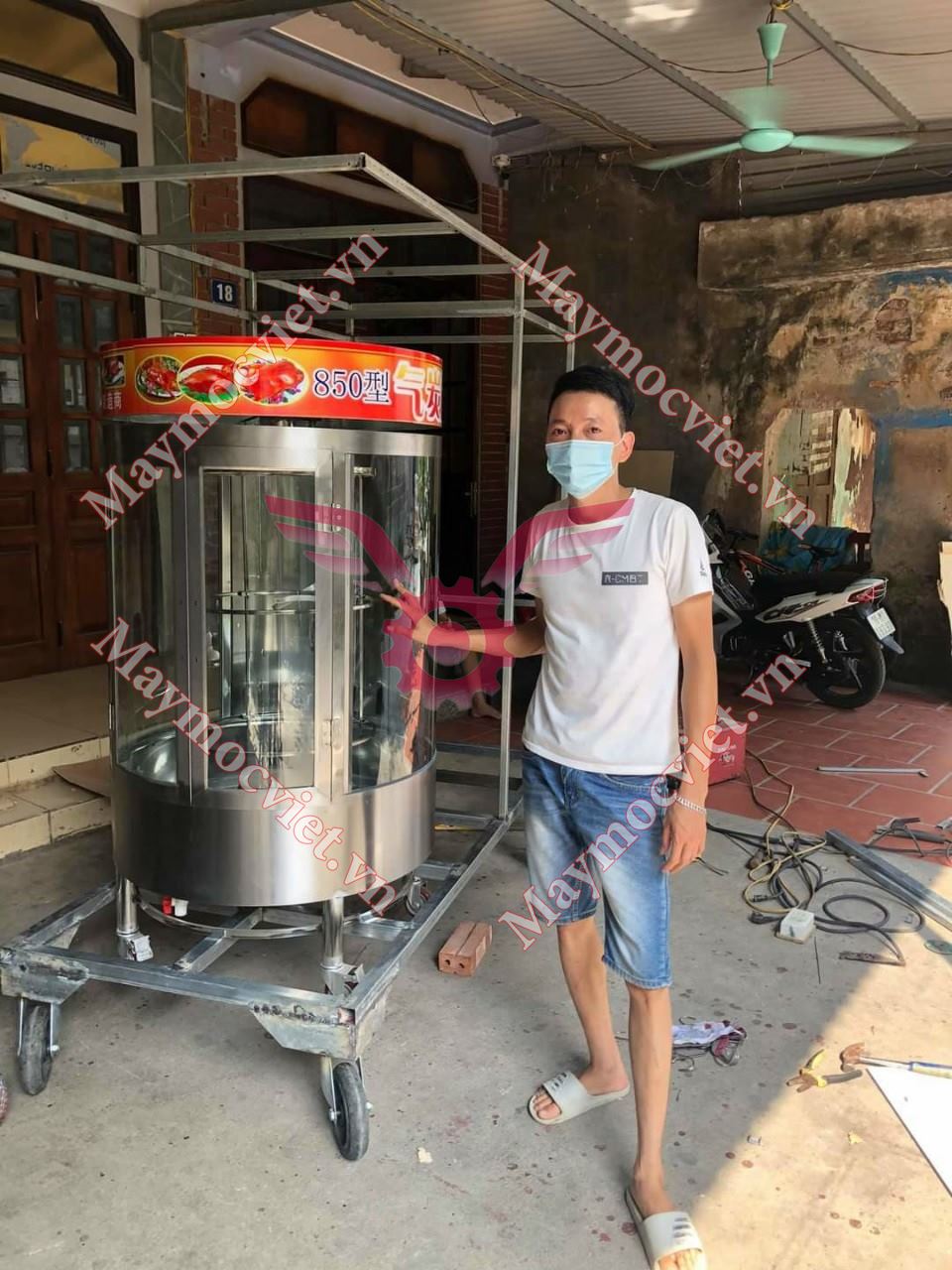 Lò quay vịt kính xoay 2 lớp cường lực SV850 – Vinmax- maymocviet.vn