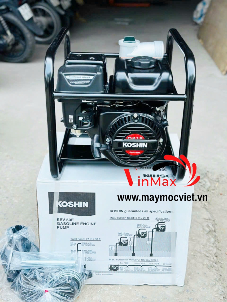 Máy bơm nước Koshin SEV-80E – Vinmax- maymocviet.vn