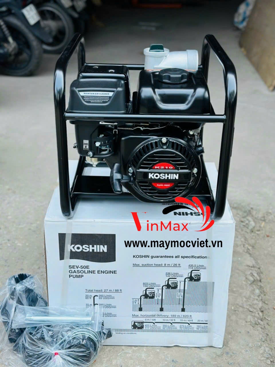 Máy bơm nước Koshin SEV-80E – Vinmax- maymocviet.vn