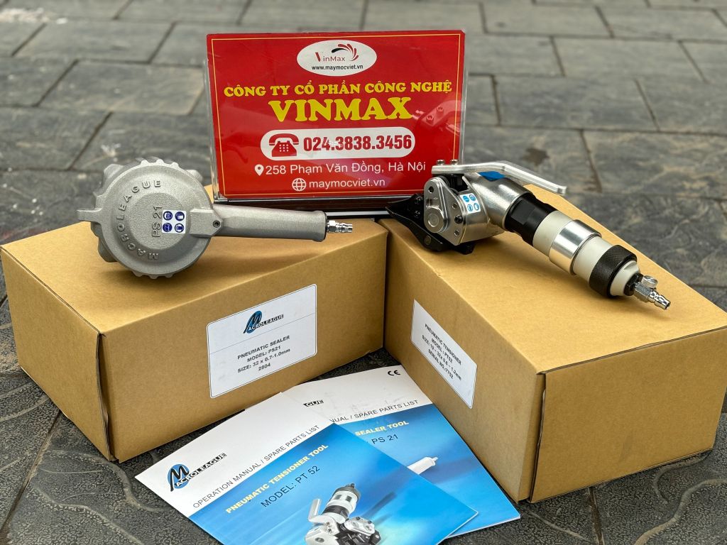 Máy đóng đai thép bằng khí nén Macroleague PT52 – Vinmax- maymocviet.vn