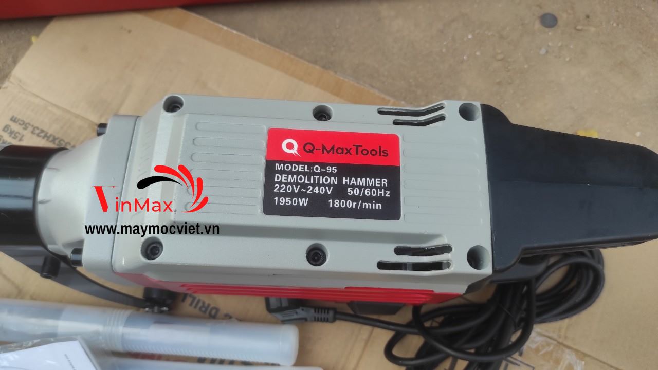 Máy đục bê tông, đục nền, đục đá Q95 – Vinmax- maymocviet.vn