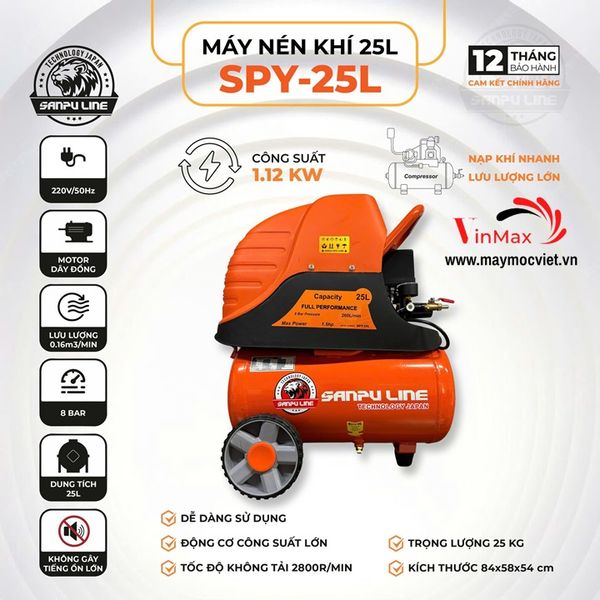 Máy nén khí SANPU LINE SPY-25L – Vinmax- maymocviet.vn