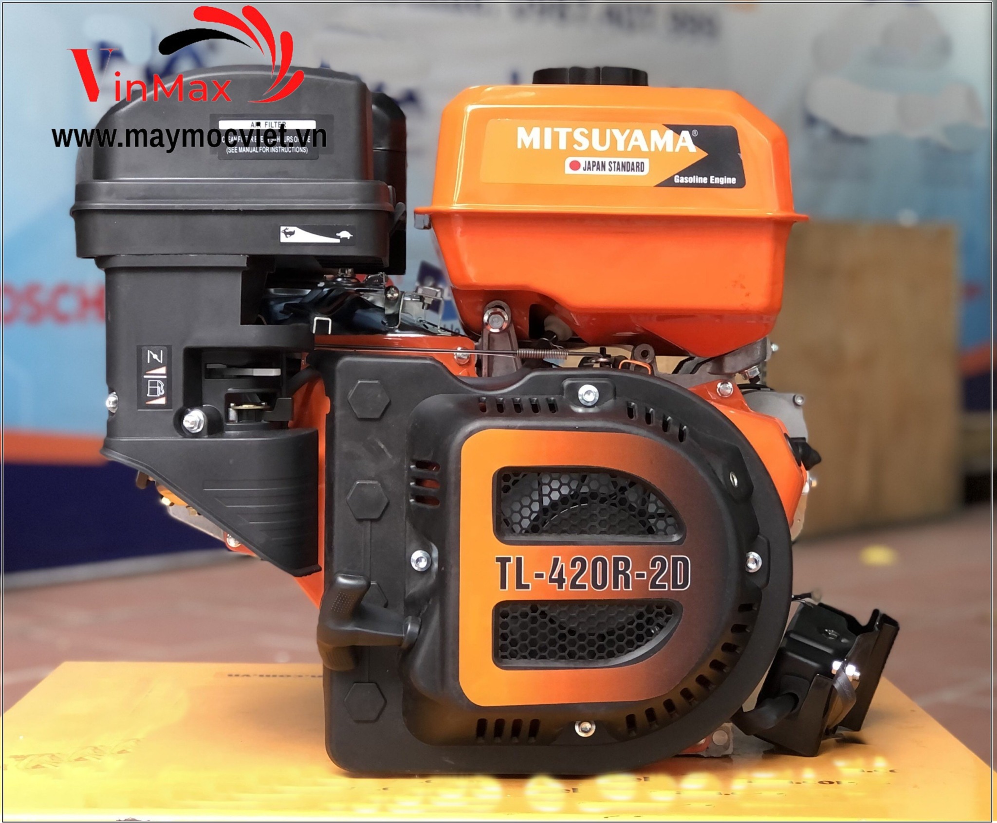 Động Cơ Xăng Mitsuyama 16HP Tua Chậm TL-420R-2D Đề – Vinmax- maymocviet.vn