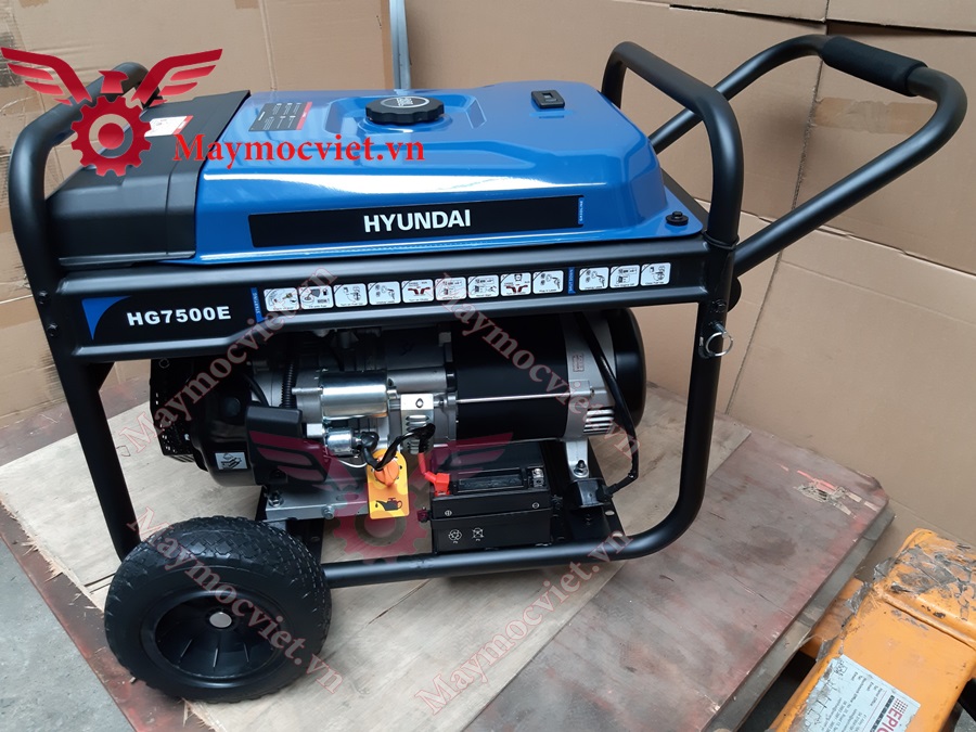 Máy phát điện chạy xăng 7kw Hyundai HG7500E – Vinmax- maymocviet.vn