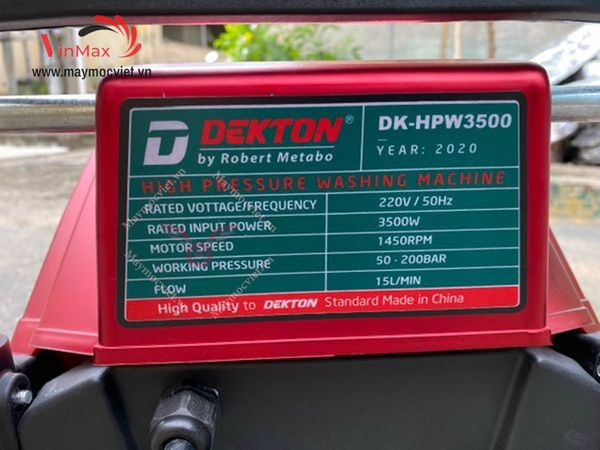 Máy rửa xe áp lực cao Dekton DK-HPW3500 – Vinmax- maymocviet.vn