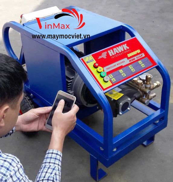 Máy rửa xe cao áp Hawk HW-55P Công suất 5,5KW – Vinmax- maymocviet.vn