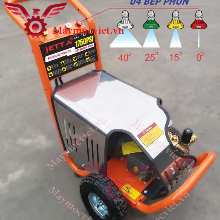 Máy rửa xe áp lực cao JETTA JET7500P-250T 10HP/7.5Kw – Vinmax- maymocviet.vn