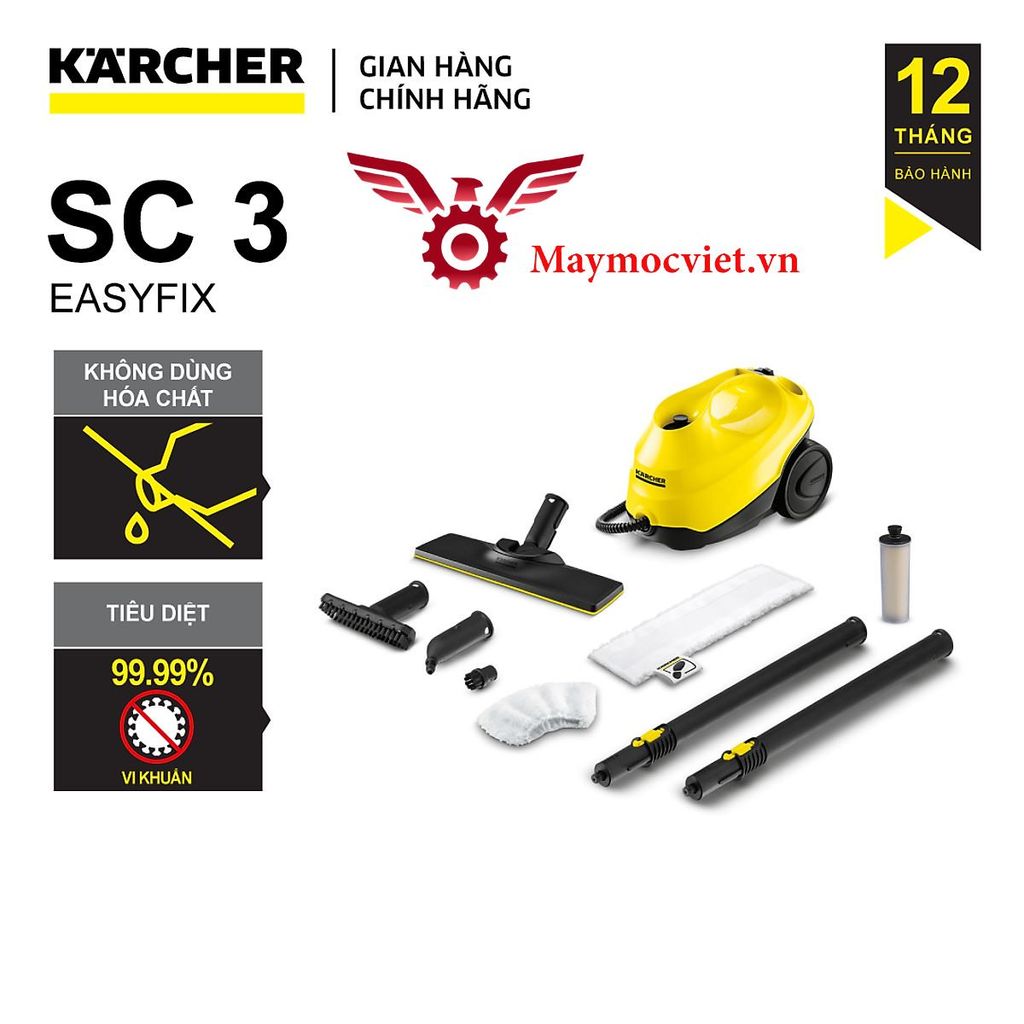 Máy vệ sinh bằng hơi nước Karcher SC3 Easyfix – Vinmax- maymocviet.vn