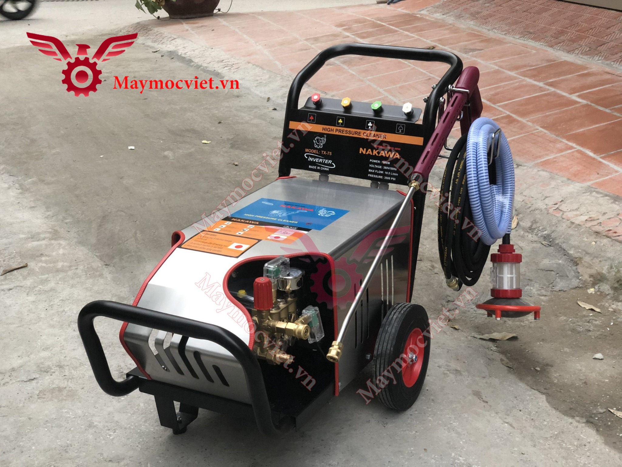 Máy Rửa Xe Cao Áp 7.5kw Nakawa 3500 PSI 3 Pha TX75 – Vinmax- maymocviet.vn