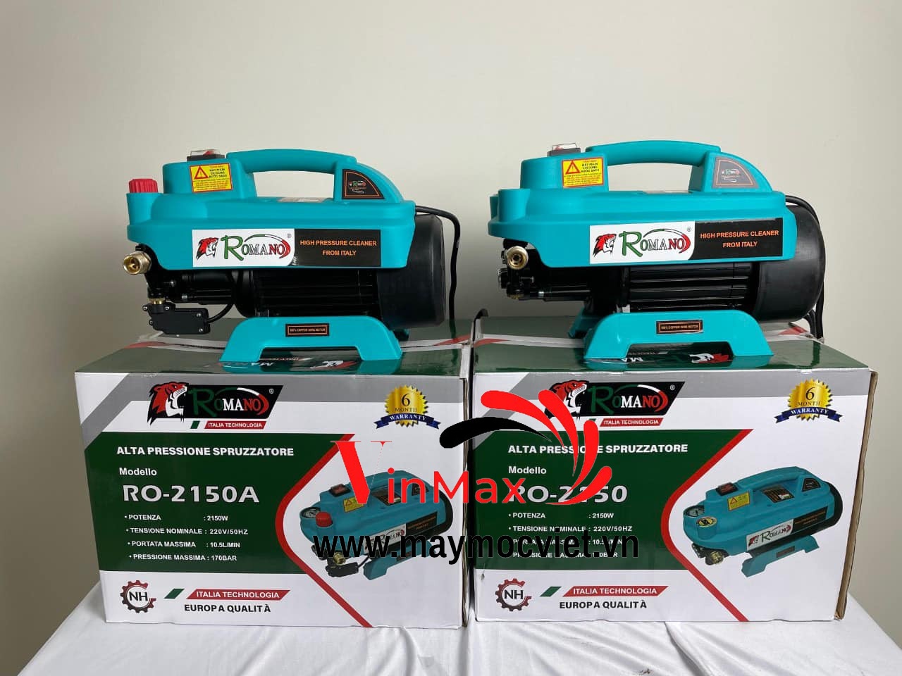 Máy rửa xe mini có chỉnh áp Romano RO-2150A – Vinmax- maymocviet.vn