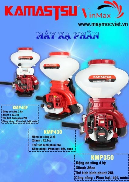 Máy phun hạt, phun vôi bột, phun khử trùng 4 thì Kamastsu KM350 – Vinmax- maymocviet.vn