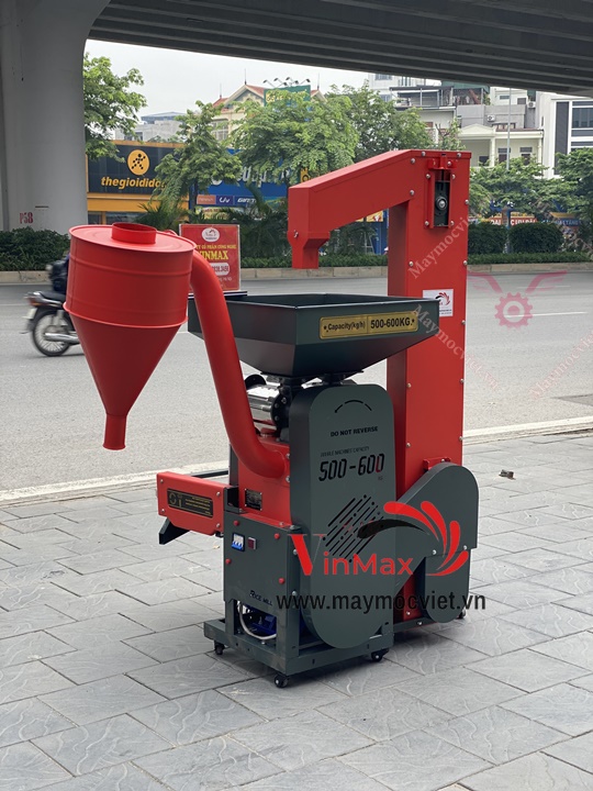Máy xay xát lúa gạo liên hoàn VM600-2C - Gầu tải thóc – Lọc tạp chất đ ...