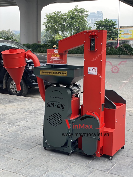 Máy xay xát lúa gạo liên hoàn VM600-2C - Gầu tải thóc – Lọc tạp chất đ ...
