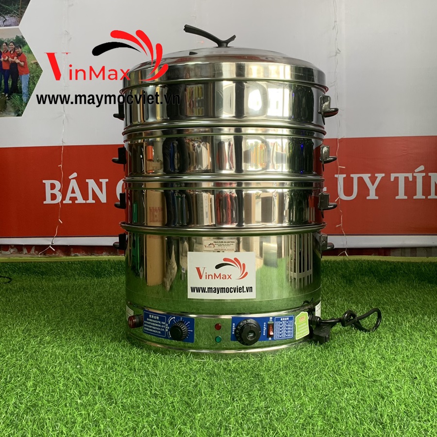 Nồi hấp bánh bao bằng điện 3 tầng 52cm VMBB52 – Vinmax- maymocviet.vn