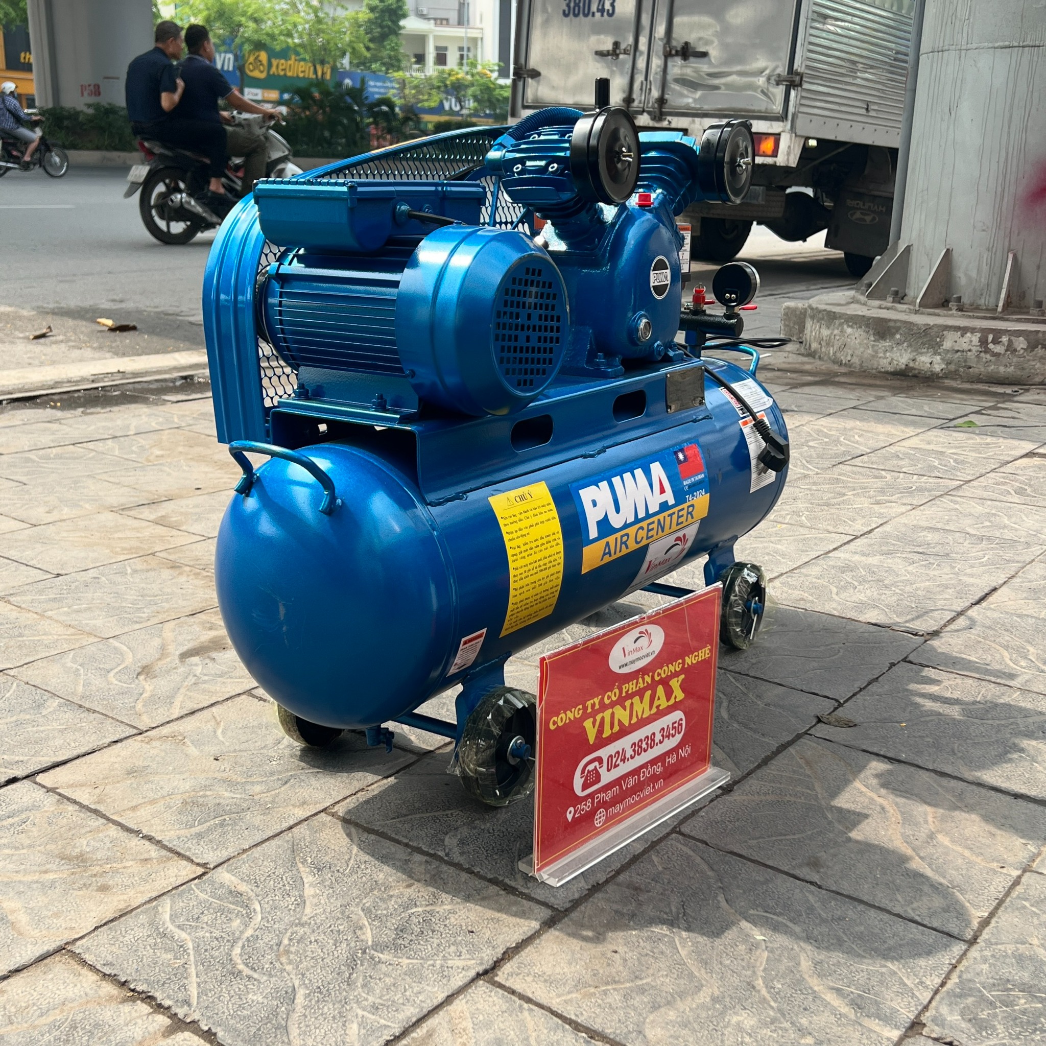 Máy Nén Khí Dây Đai 3HP Puma 80L V-0.25/8 – Vinmax- maymocviet.vn