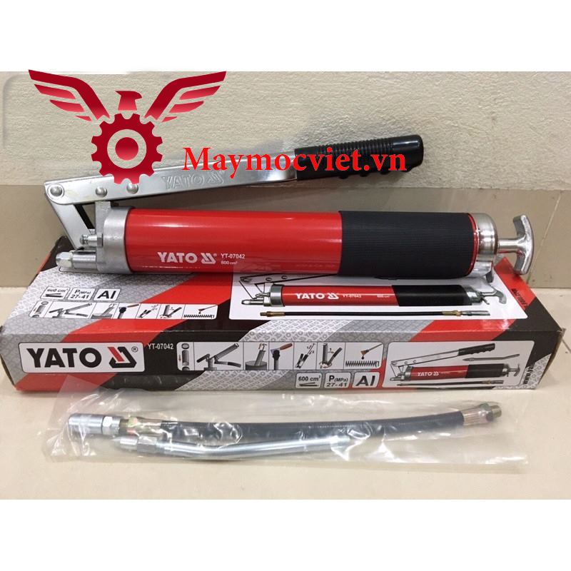 Súng bơm mỡ cầm tay 600cc Yato YT 07042 ( Kèm vòi ) – Vinmax- maymocviet.vn