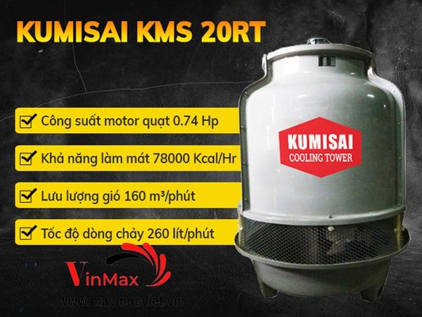 Tháp giải nhiệt Kumisai KMS 20RT – Vinmax- maymocviet.vn