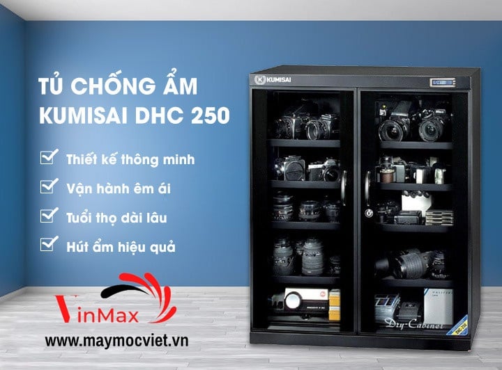 Tủ chống ẩm Kumisai DHC 250 – Vinmax- maymocviet.vn
