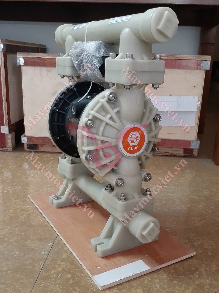 Bơm Màng Khí Nén GODO QBY3-20 Nhựa PP – Vinmax- maymocviet.vn