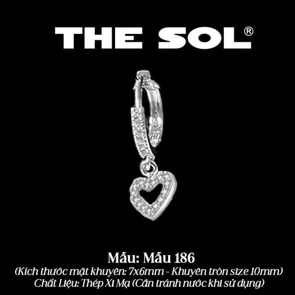Khuyên Vòng Hợp Kim Đá Rơi The Heart - Mẫu 186 – The Sol