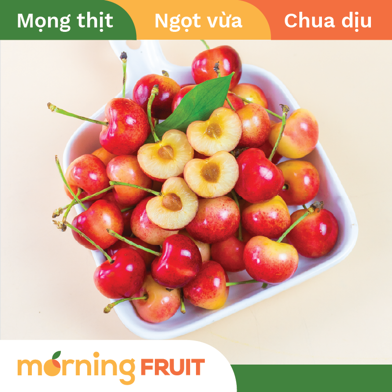 Cherry vàng Mỹ size 9 – Morning Fruit - Trái Cây Chất Lượng Cao