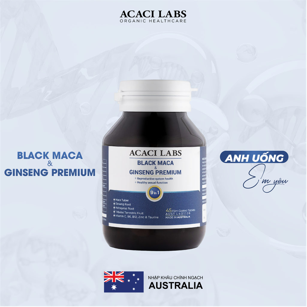 Viên uống Black Maca & Ginseng Premium Acaci Labs – HEALTHAZ