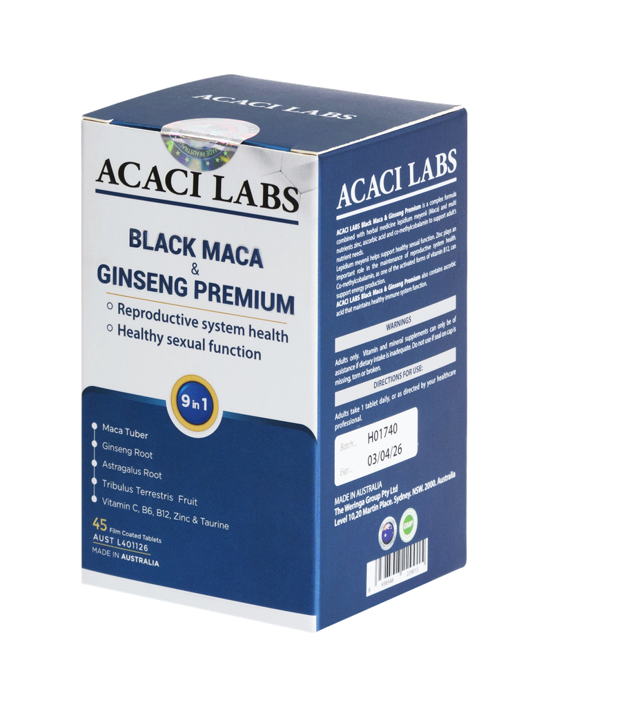 Viên uống Black Maca & Ginseng Premium Acaci Labs – HEALTHAZ