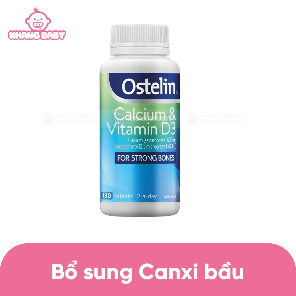 Canxi D3 bầu Ostelin 130 viên – Shop KHANG BABY