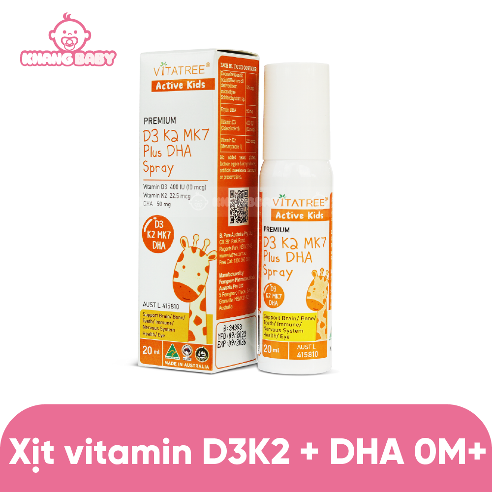 Xịt vitamin D3 K2 DHA Vitatree – Shop KHANG BABY