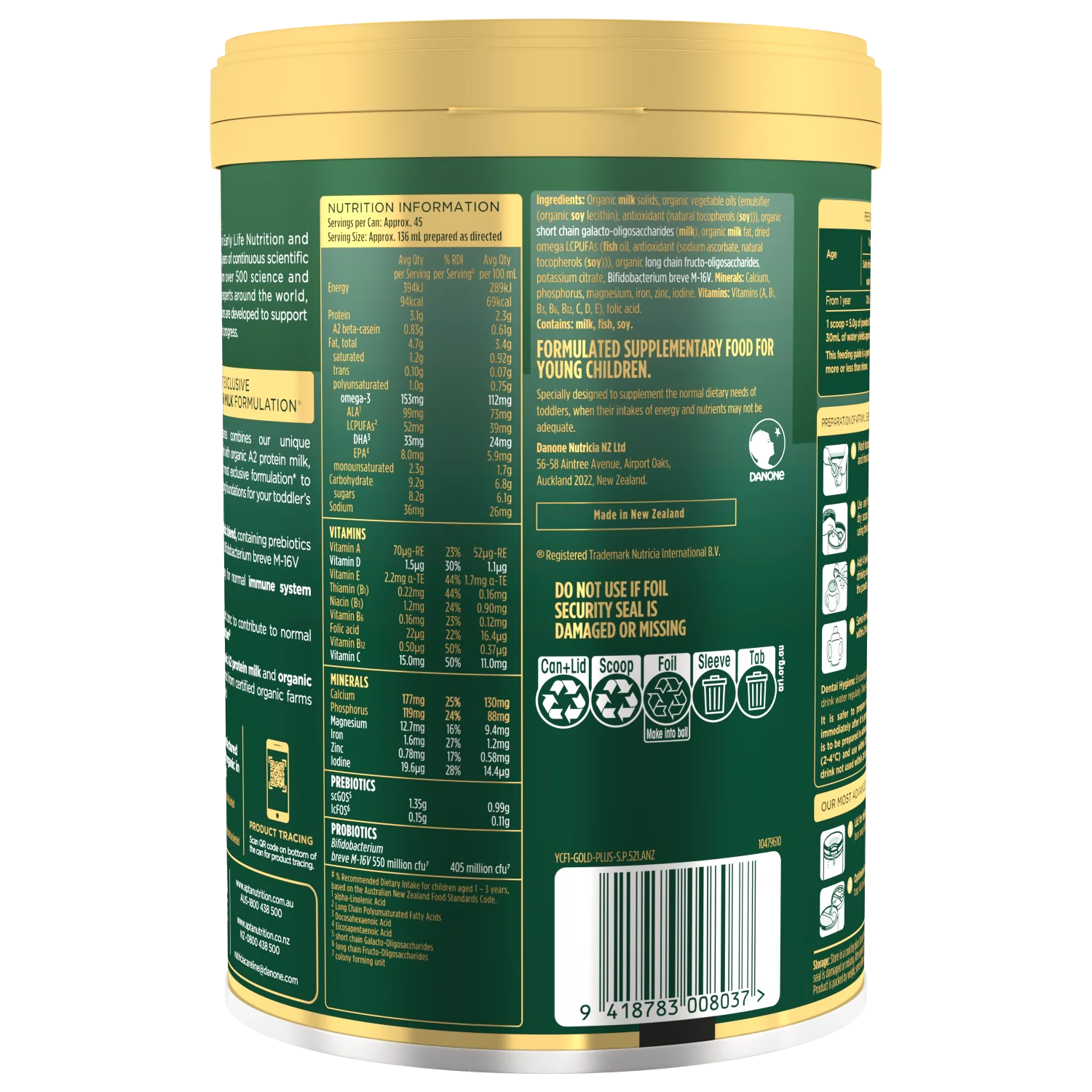 Sữa Aptamil Essensis Organic Úc 900g – Shop KHANG BABY