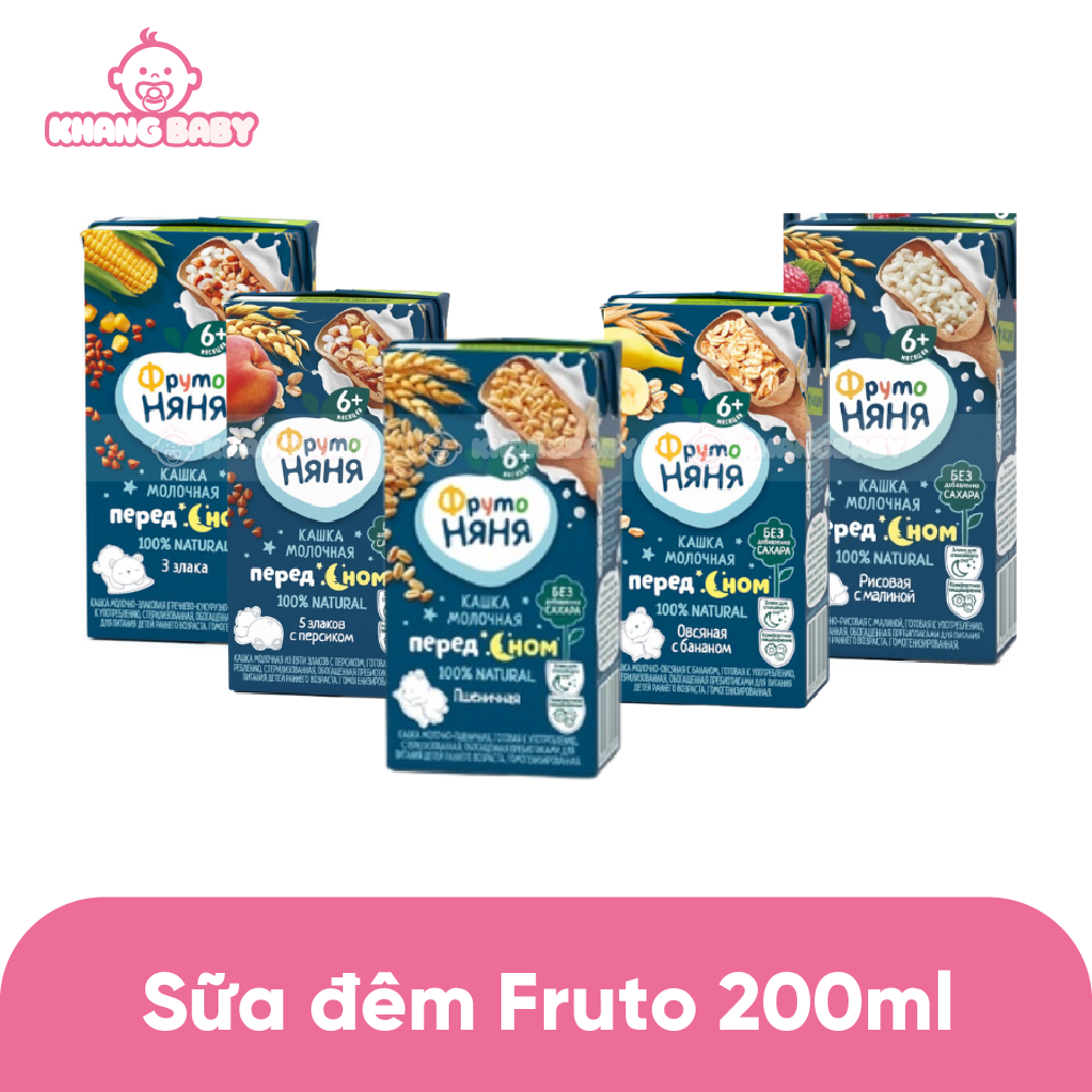 Sữa đêm Fruto Nga đủ vị 200ml 6M+ – Shop KHANG BABY