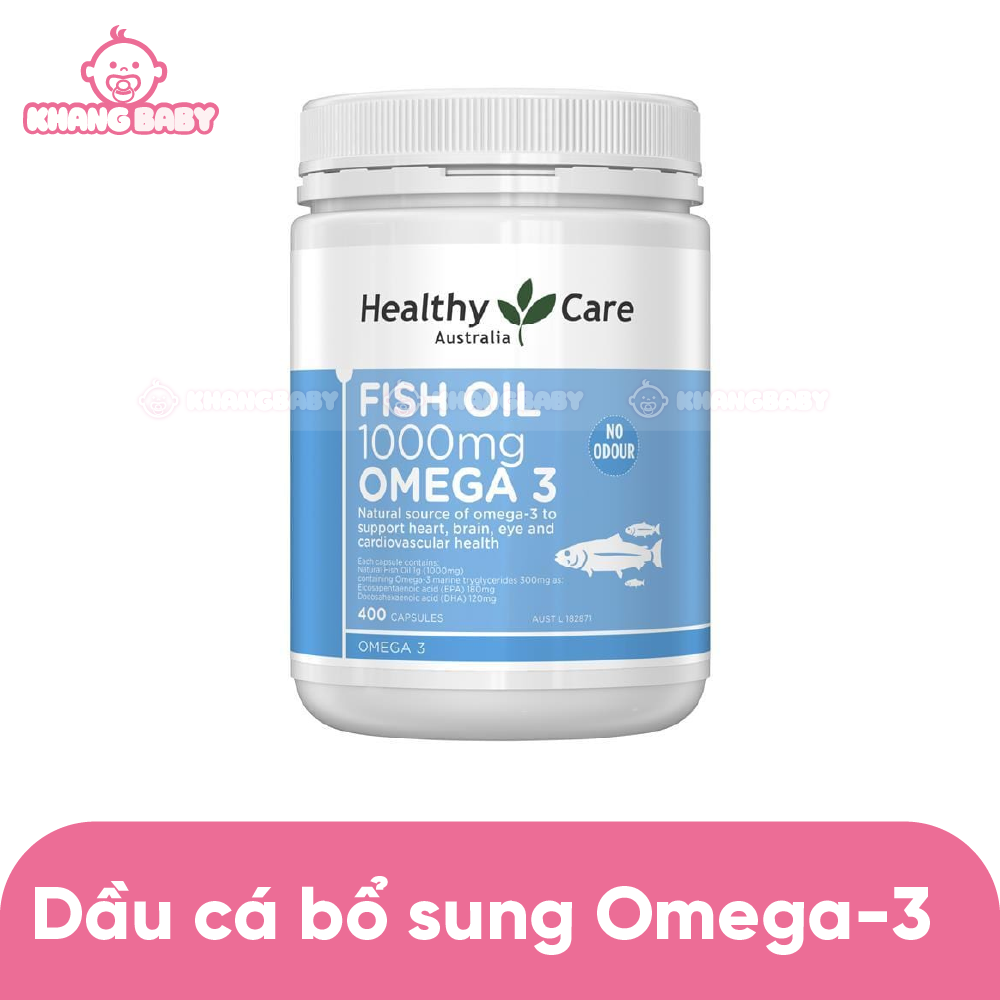 Dầu cá Omega 3 Healthycare Úc 400 viên – Shop KHANG BABY