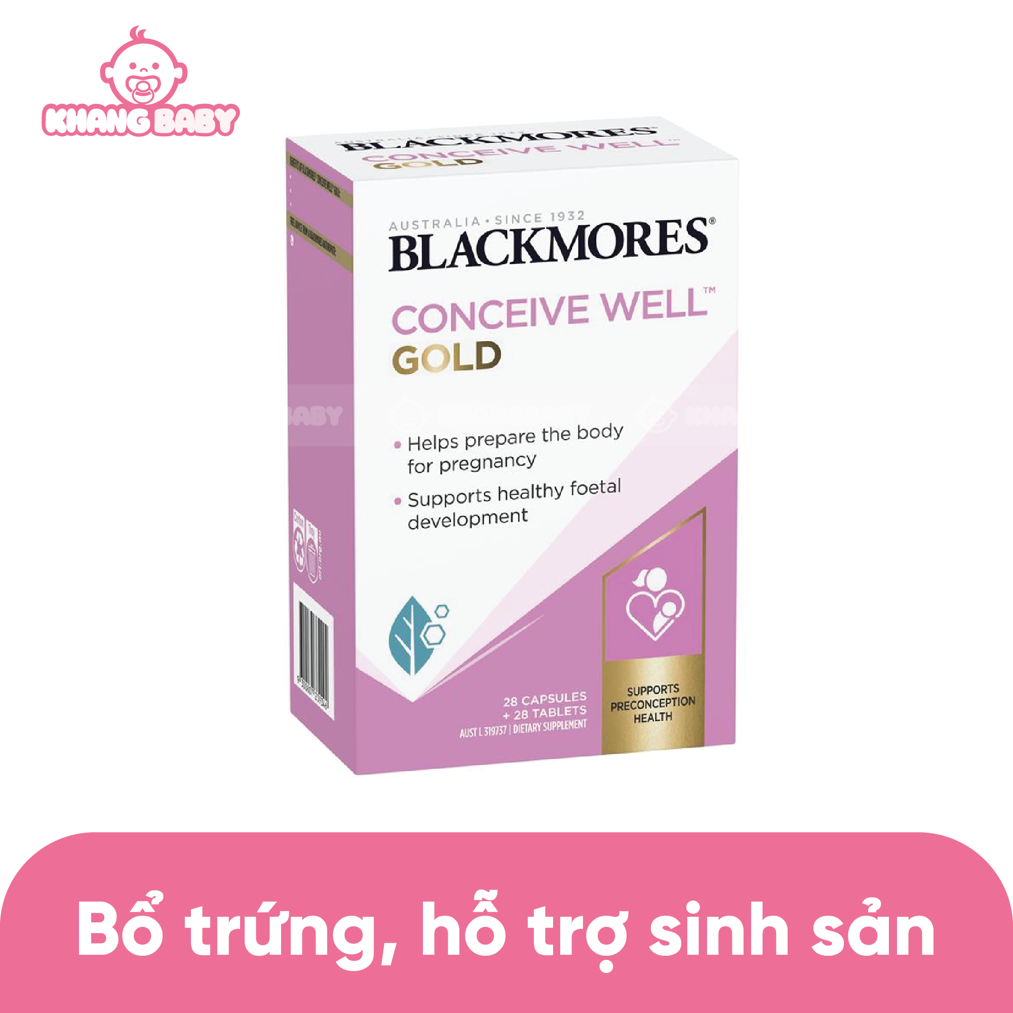 Hỗ trợ thụ thai Blackmores Conceive Well Gold – Shop KHANG BABY