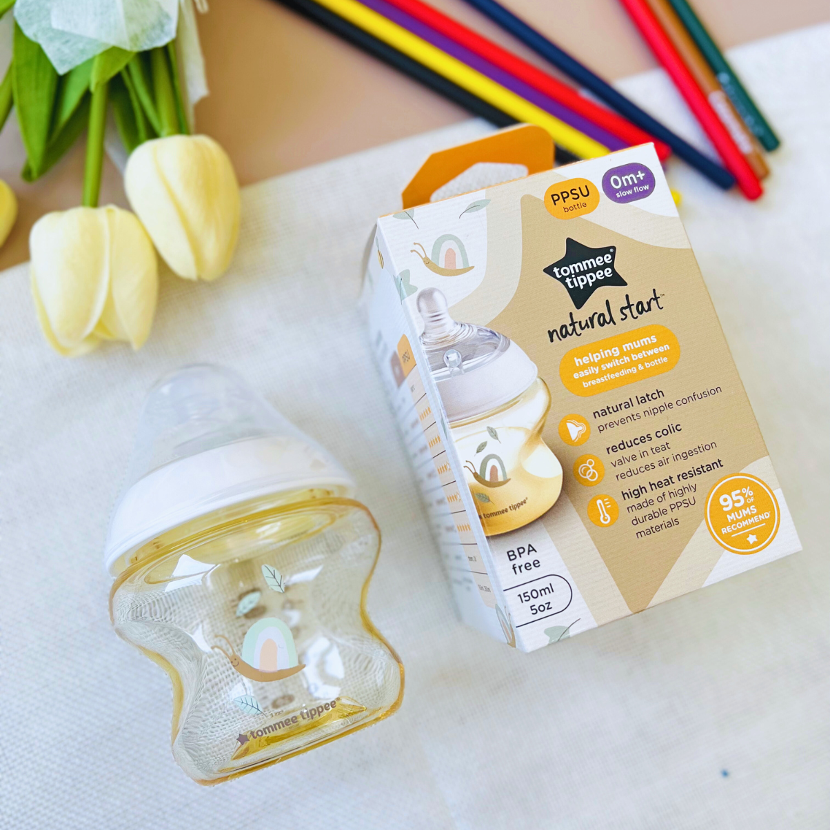 Bình sữa PPSU Tommee Tippee trơn – Shop KHANG BABY