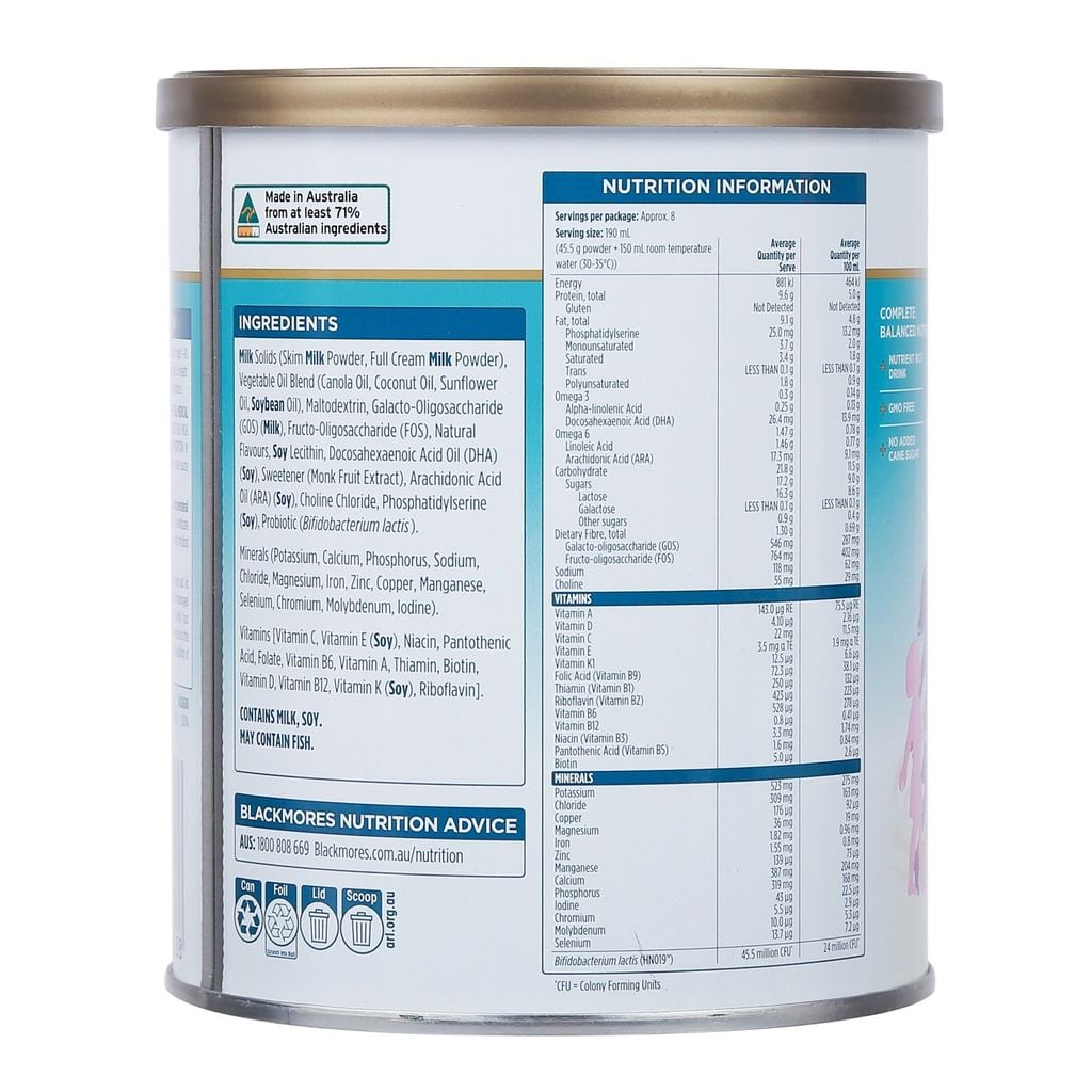 Sữa Blackmores JNR Balance+ 1-10Y – Shop KHANG BABY