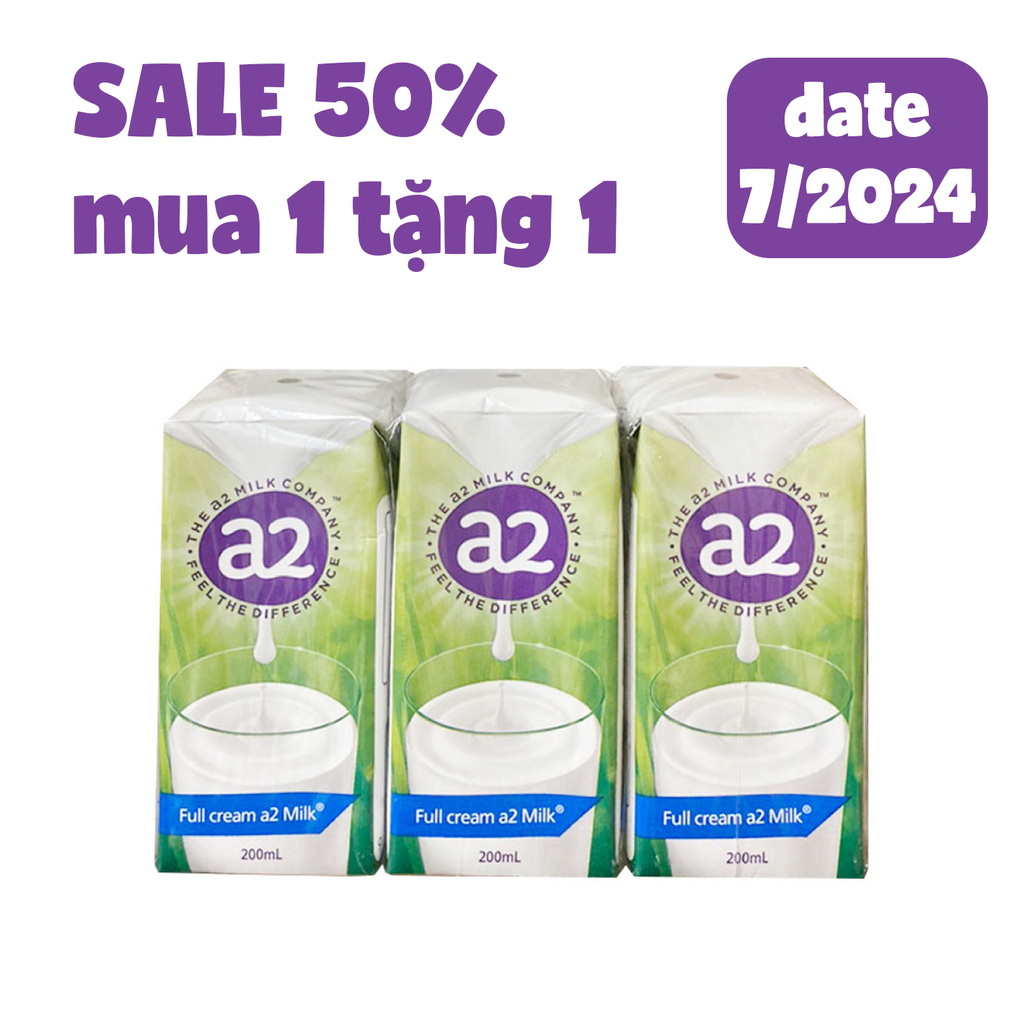 Sữa tươi A2 nguyên kem lốc 6 hộp 200ml – Shop KHANG BABY
