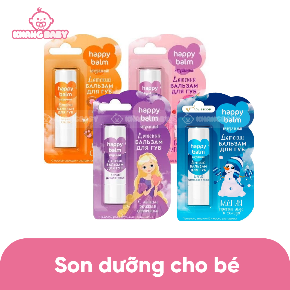 Son dưỡng môi cho bé Happy Balm Nga – Shop KHANG BABY