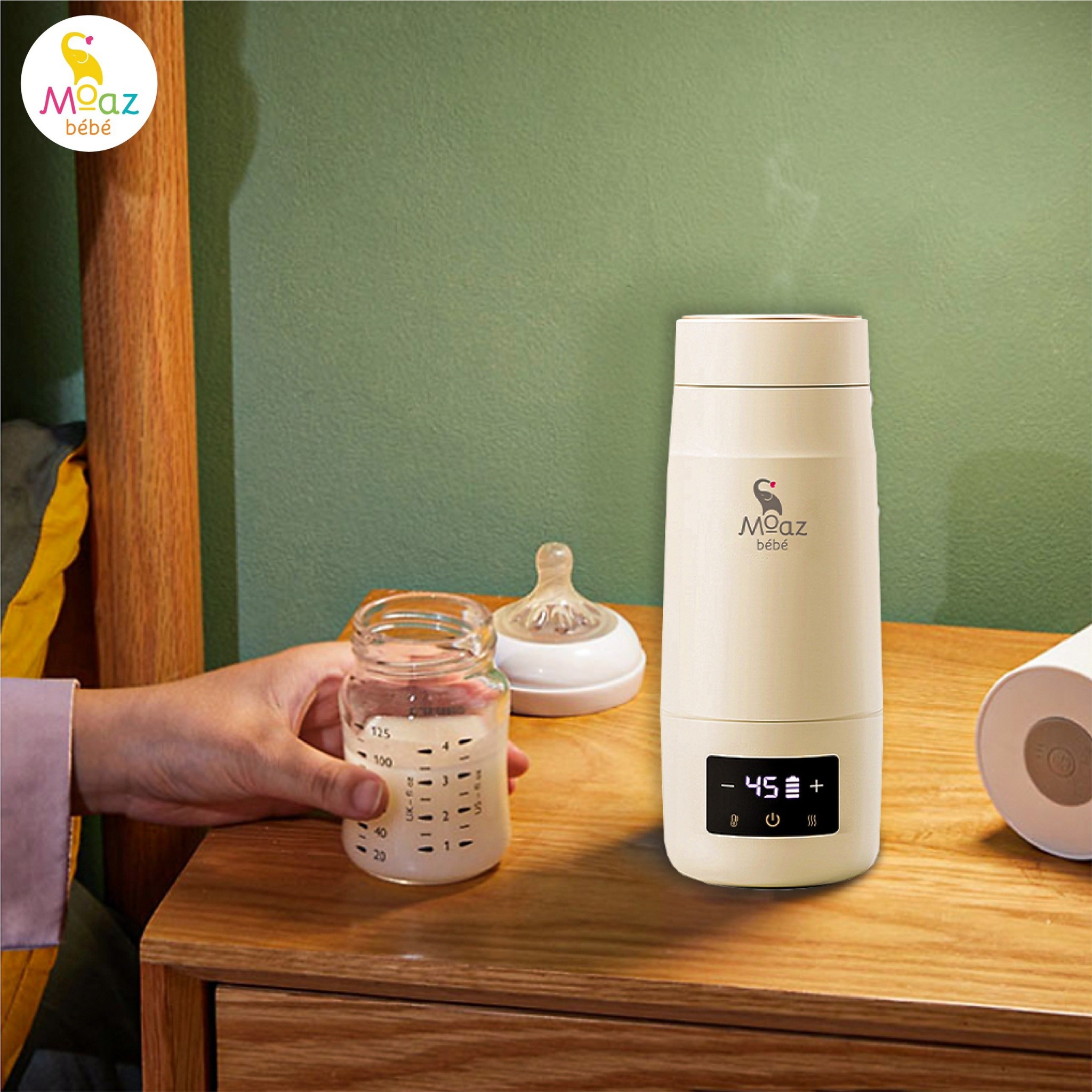Bình đun nước pha sữa di động Moazbebe MB058 – Shop KHANG BABY