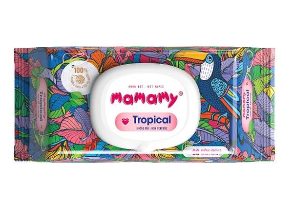 Khăn ướt Mamamy Tropical 90 tờ - Giá tốt