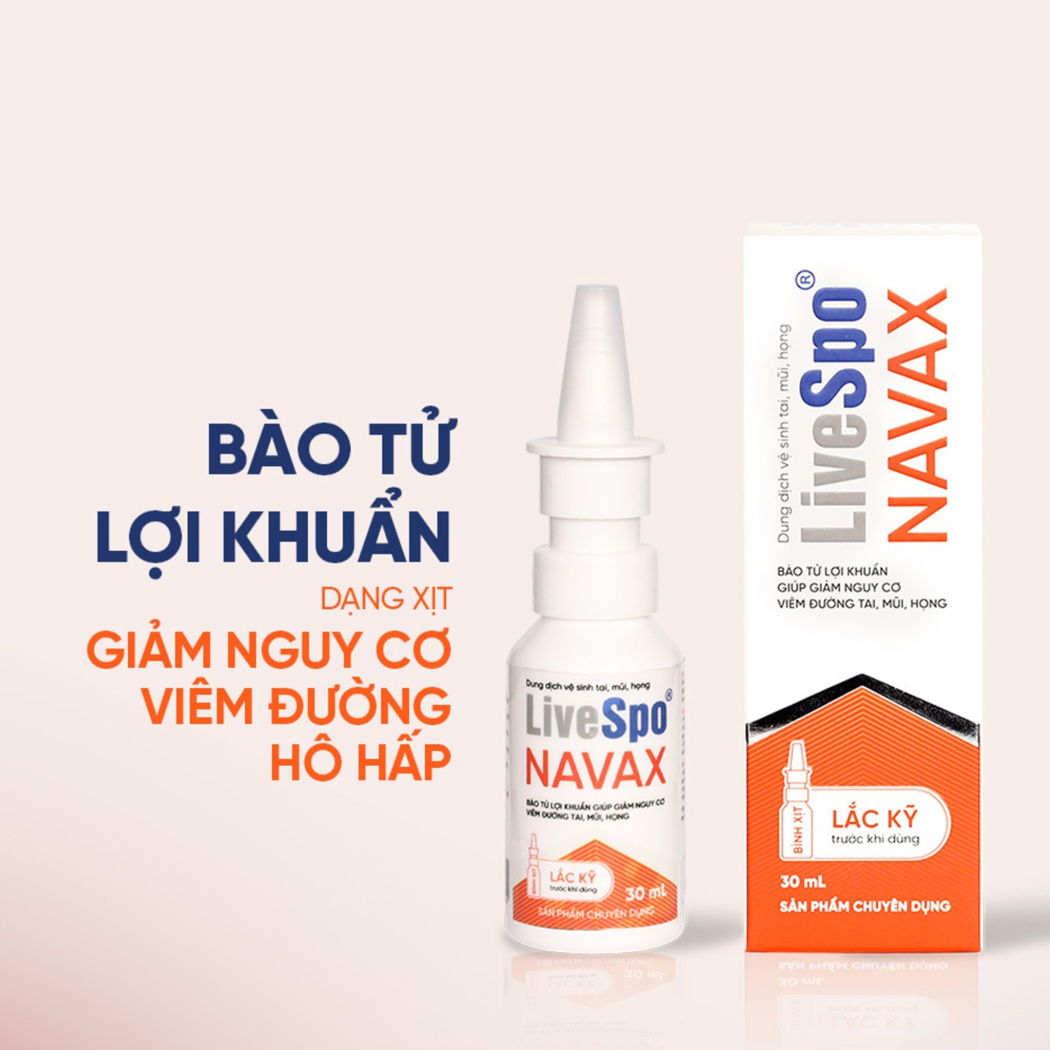 Dung dịch vệ sinh tai, mũi, họng LiveSpo NAVAX 30ml - Bình xịt nhựa (0 ...
