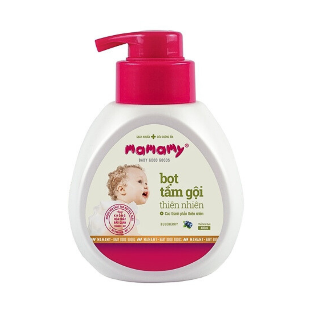 Bọt tắm gội thiên nhiên Mamamy Blueberry 400ml - Giá tốt