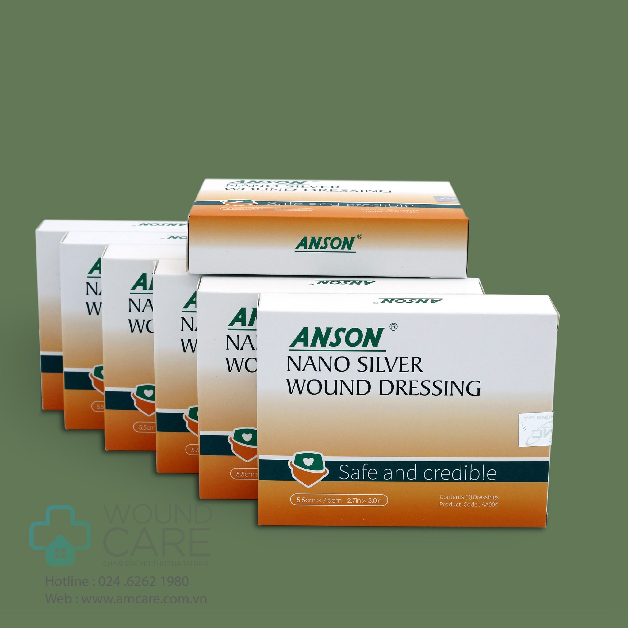 Nano silver wound dressing 5.5x7.5cm (Băng dán vết thương có nano bạc ...