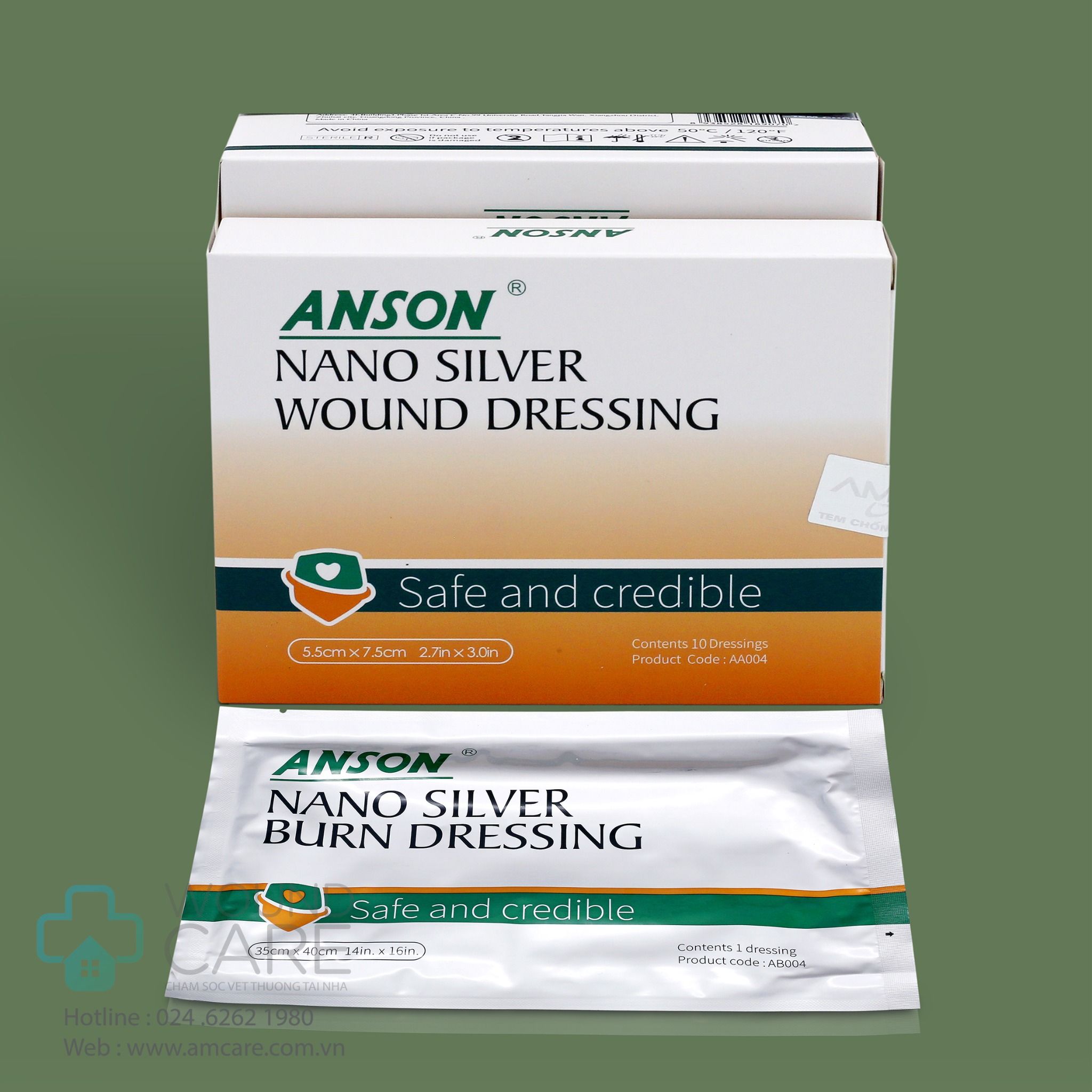 Nano silver wound dressing 5.5x7.5cm (Băng dán vết thương có nano bạc ...