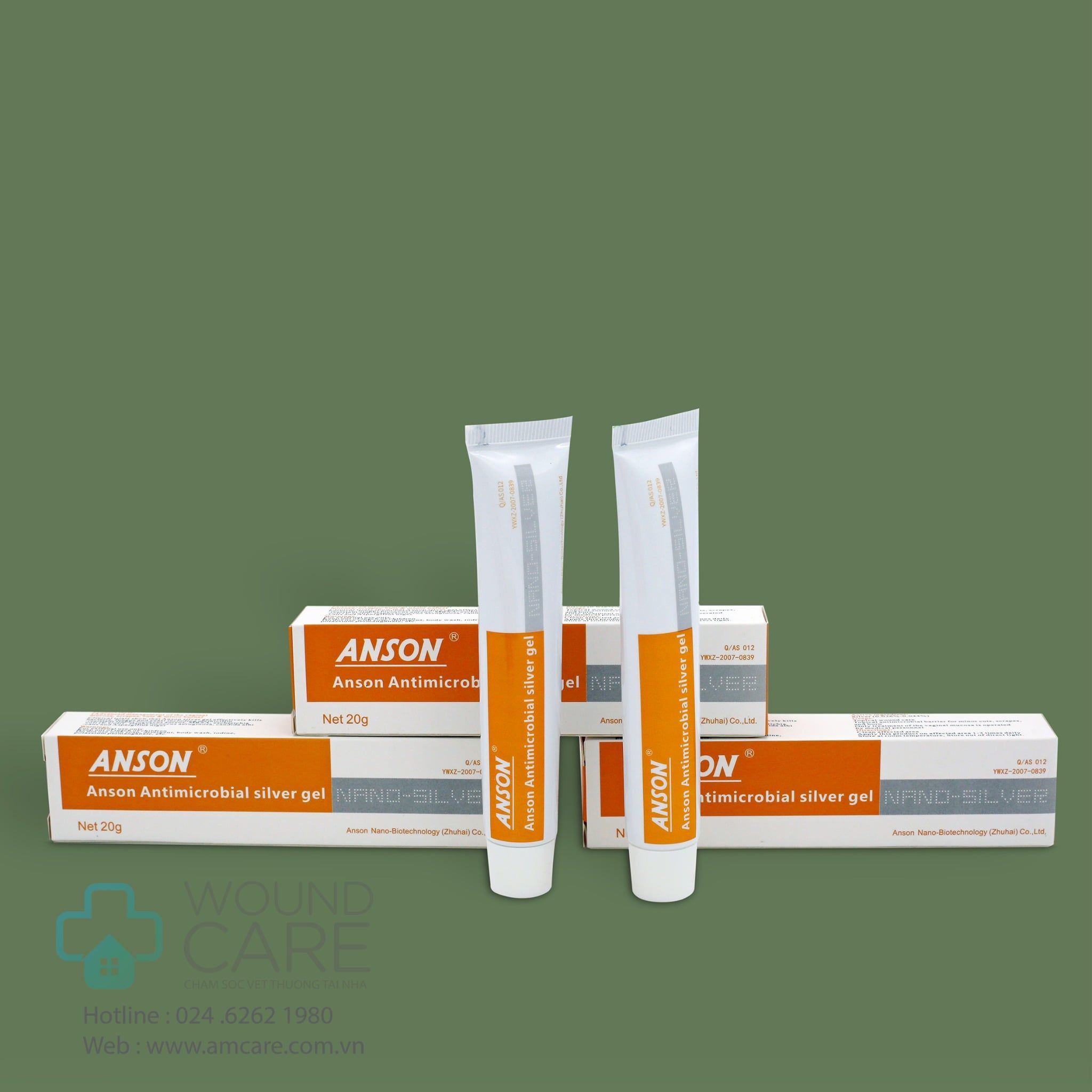 Anson Antimicrobial silver gel 20g – woundcare